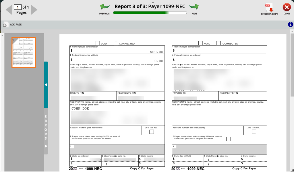 1099 Instructions - Aatrix Partners